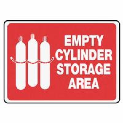 Safety Sign, Empty Cylinder Storage Area, 10 X 14, Plastic - Walmart.com