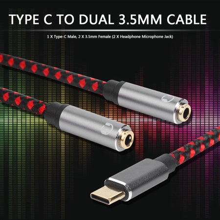 fastboy Type-C Audio for Jack Adapter Plug and Play Stereo Dual Sound ...