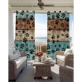 Aqua Brown Blackout Curtains for Bedroom/Living Room, Thermal Insulated ...