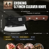 ENOKING Heavy Duty Stainless Steel Butcher Knife 5.7 Inch Meat Bone ...