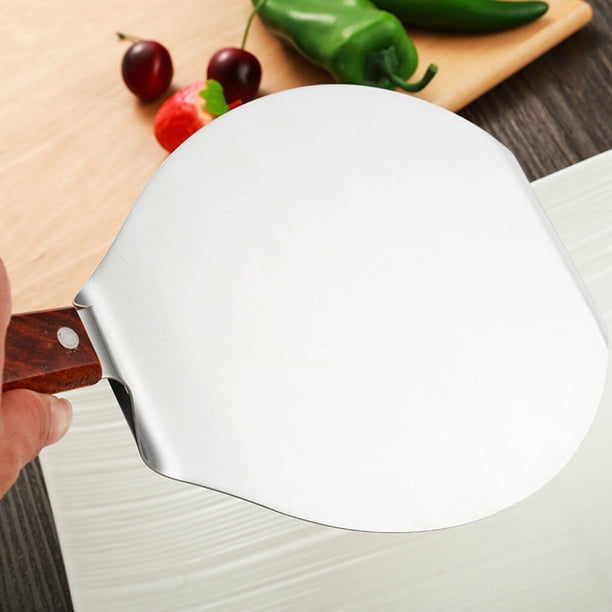 Pizza Round Spatula with Wooden Handle Cake Pizza Scraper Peel ...