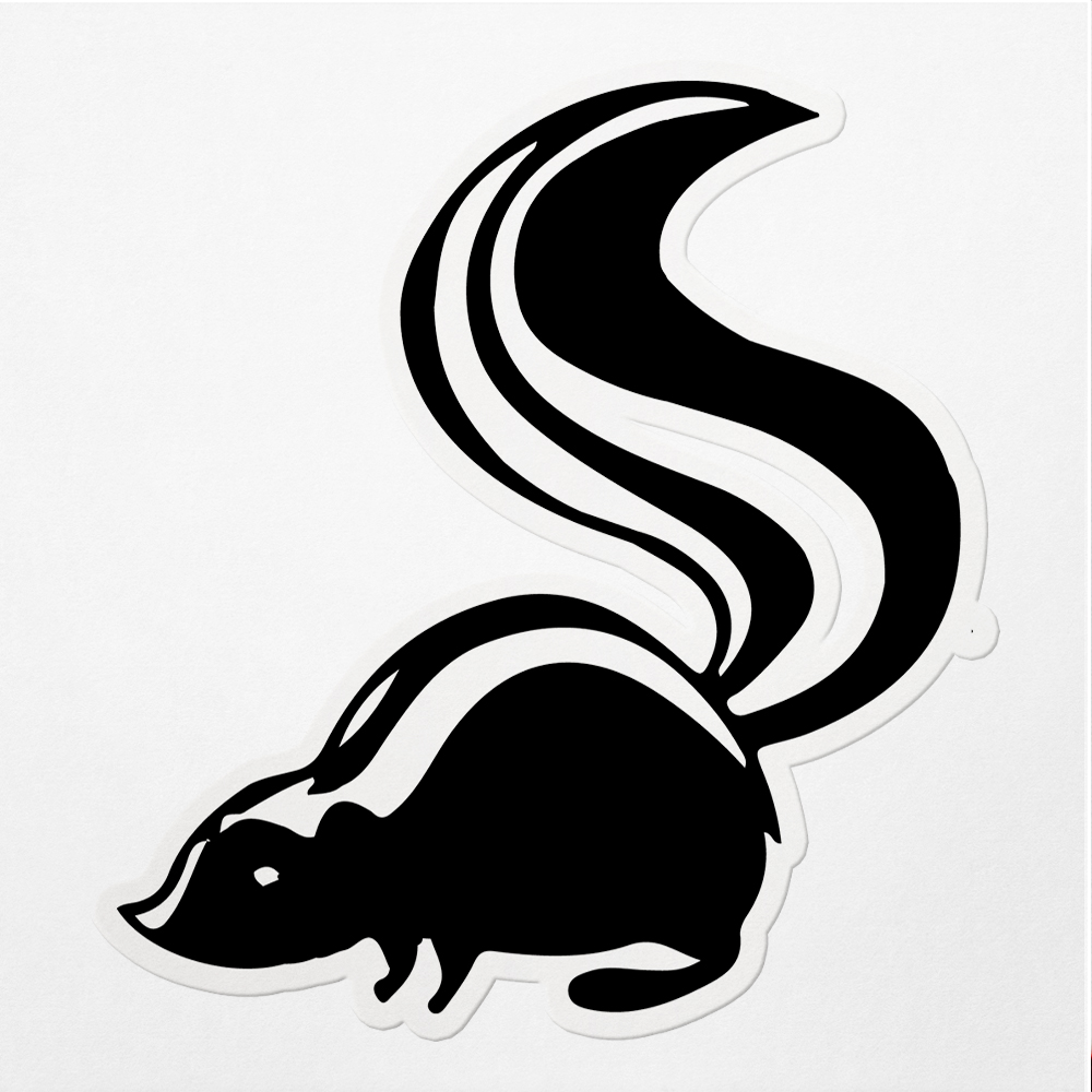 Vinyl Stickers Decals Of Skunk Illustration - Waterproof - Apply On Any ...