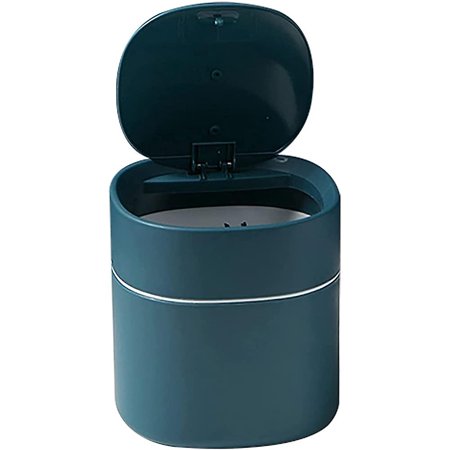 Plastic Mini Countertop Trash Can Table Top Trash Can With Lid (1 Piece ...