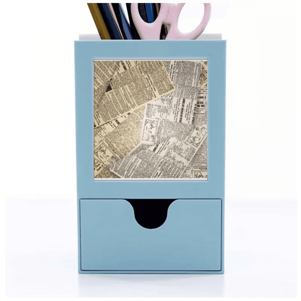 Stack Newspaper Clutter Art Deco Fashion Desk Supplies Organizer Pen ...