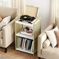 CREATIVE HOBBIES Record Player Stand, Record Storage Table, 3-Tier ...