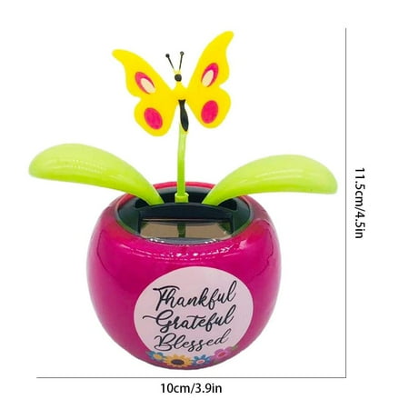 Flower Pot Solar Powered Dancing Shaking Ornaments Windowsill Figure ...