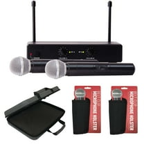 Gemini UHF Dual Channel Wireless Microphone System - Professional UHF ...
