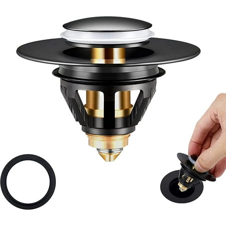 Pop Up Basin Stopper with Anti-Clogging Filter, Universal Drain Plug ...