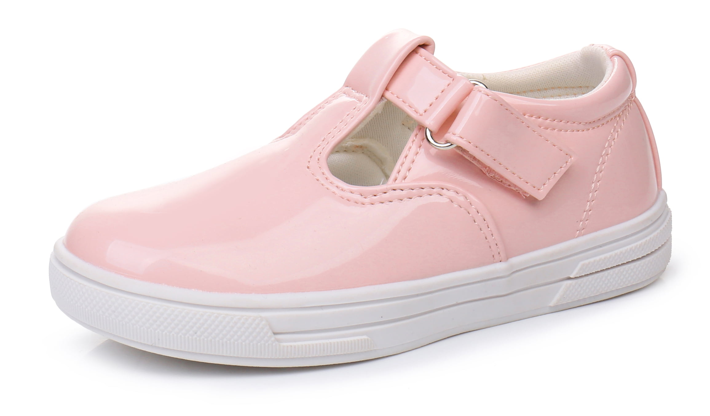 Apakowa Kids Girls T-strap Mary Jane Flats Dress Shoes for Party School ...
