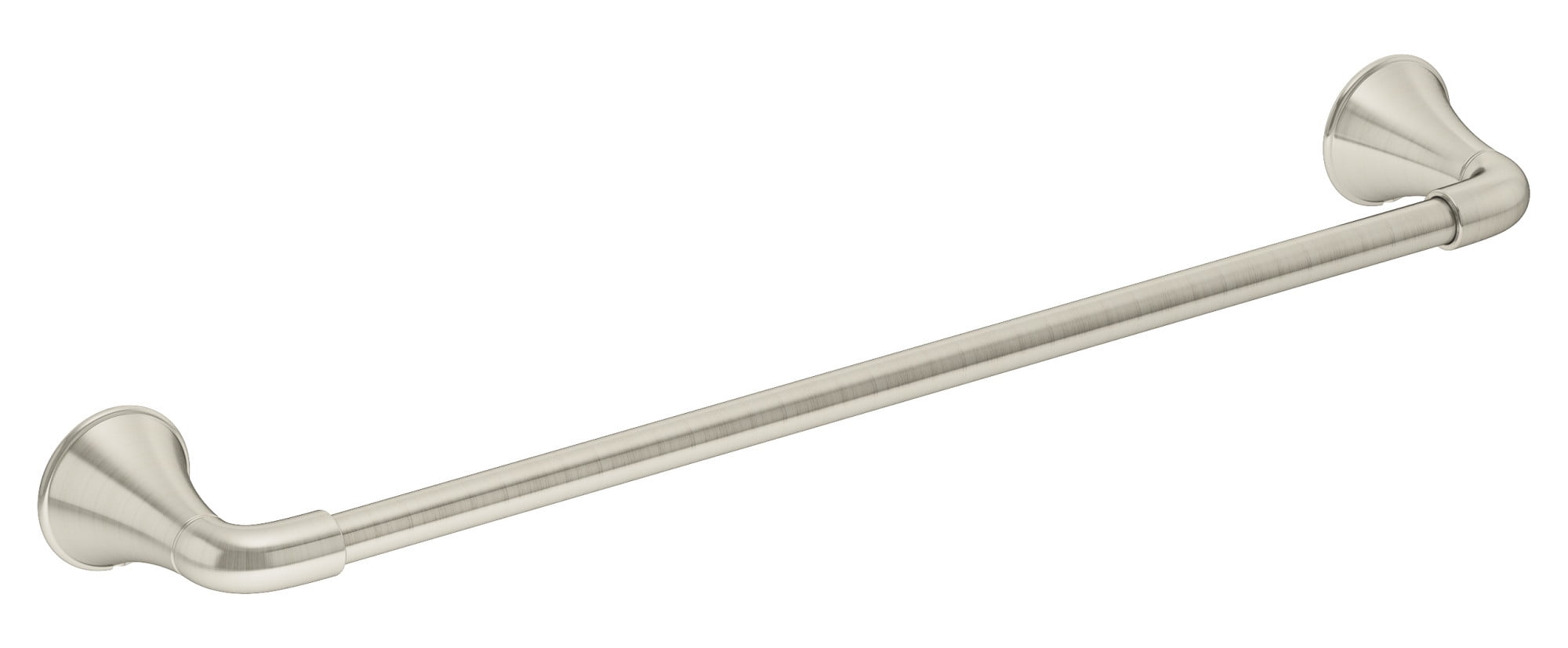 Elm 24" Wall-Mounted Towel Bar in Satin Nickel - Walmart.com
