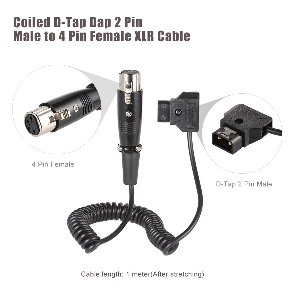 Lové D-Tap Dap 2 broches mâle vers 4 broches femelle XLR Cable 1 mètre ...