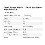Parmak Precision 12 Volt Magnum Solar Fencer: Outdoor Powered Electric ...