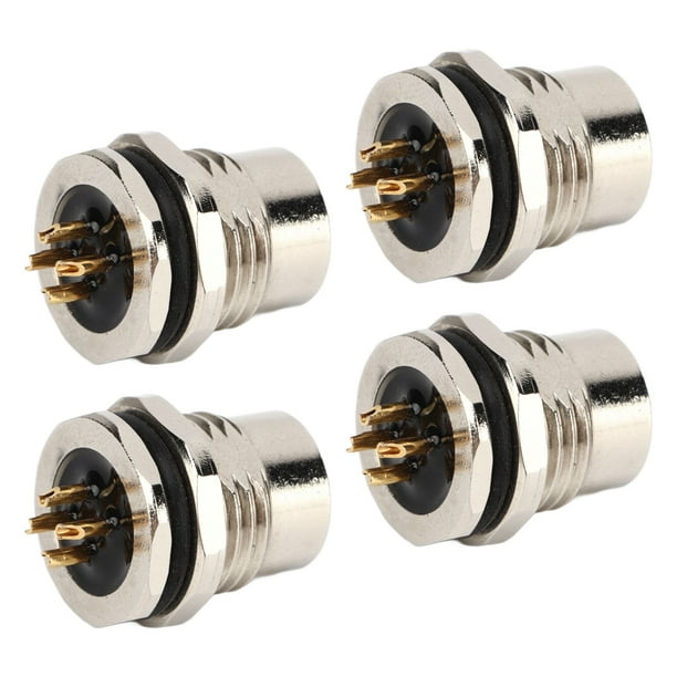 M12 D Type Female Chassis Connector, Oil Resistant Compact Structure ...