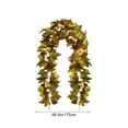 Autumn Maple Leaf & Fruit Garland 68.9 Inch - Artificial Red Green Fall ...
