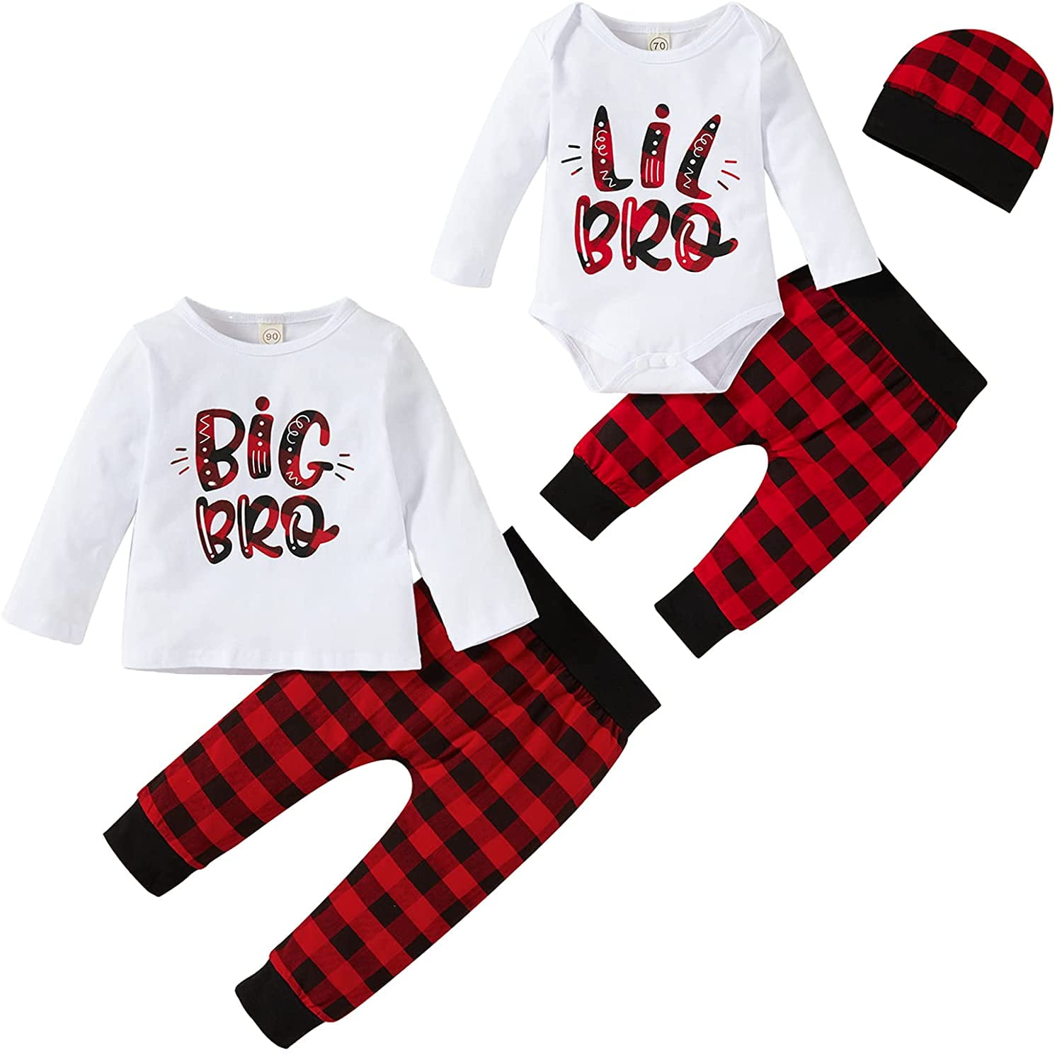 Baby Boy Brother Matching Outfits Kids Boy Big Little Brother Long ...