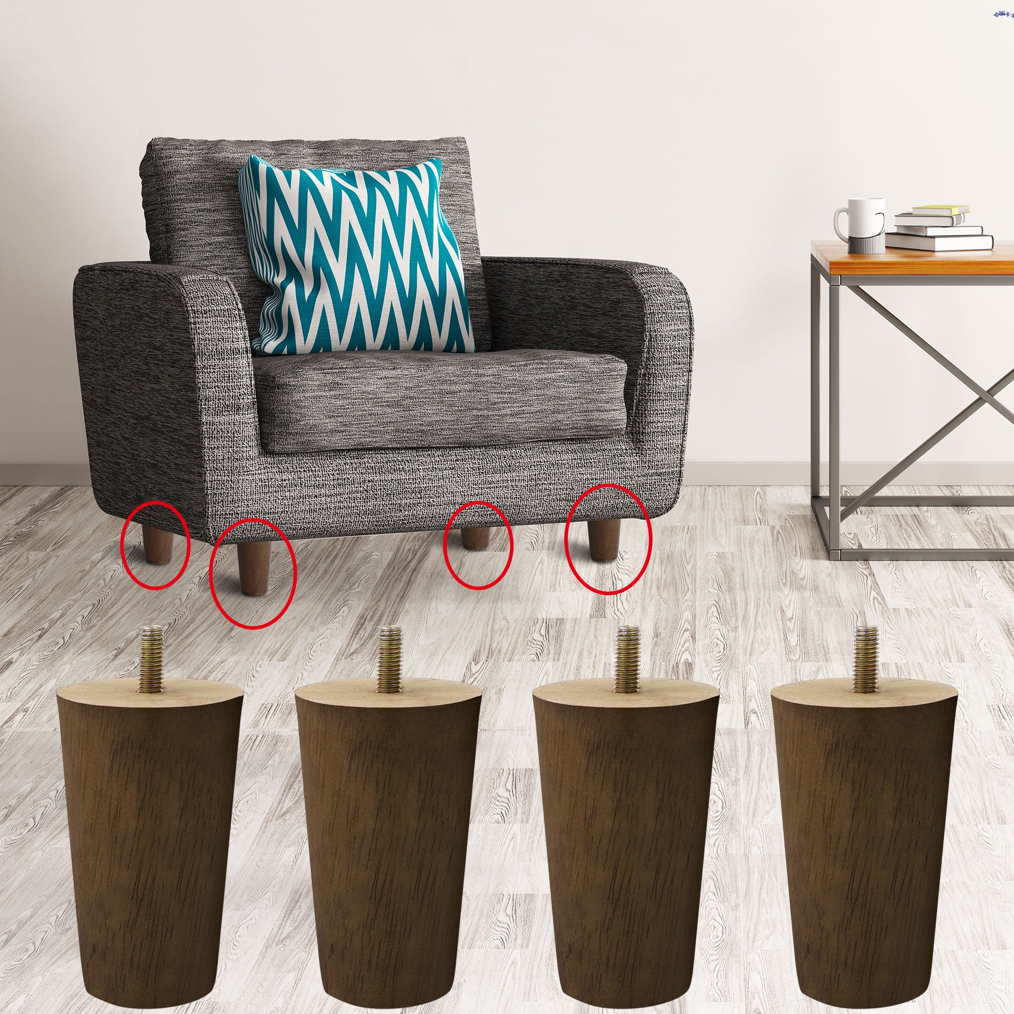 Click here for Unique Bargains Uxcell Wood Furniture Legs 4pcs  H... prices