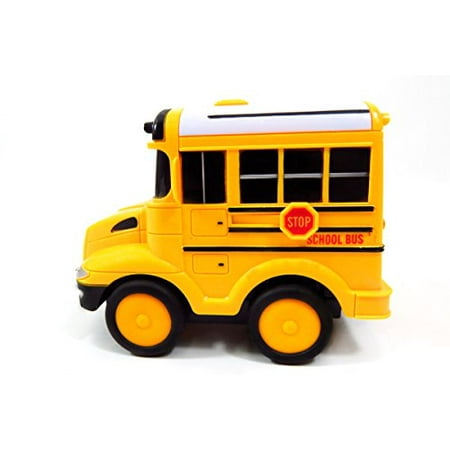 PowerTRC R/C School Bus Radio Control Toy Car for Kids | Steering Wheel ...