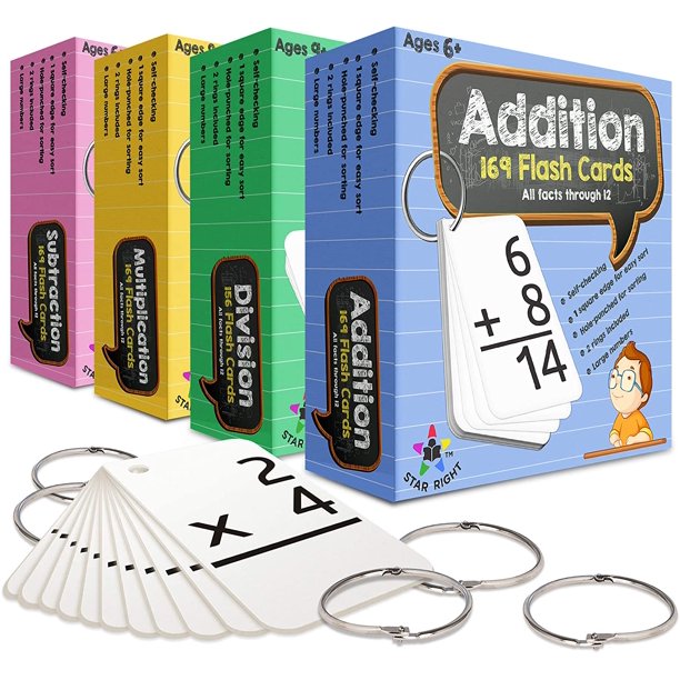 Star Right Math Flash Cards - Addition, Subtraction, Division ...