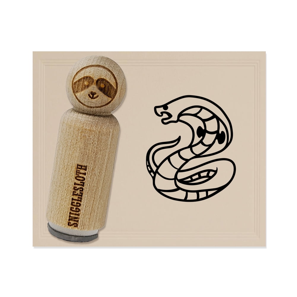 Coiled Cobra Snake Rubber Stamp for Scrapbooking Crafting Stamping ...