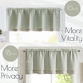 Curtainking 16 inch Darkening Double Layer Rod Pocket Blackout Kitchen ...