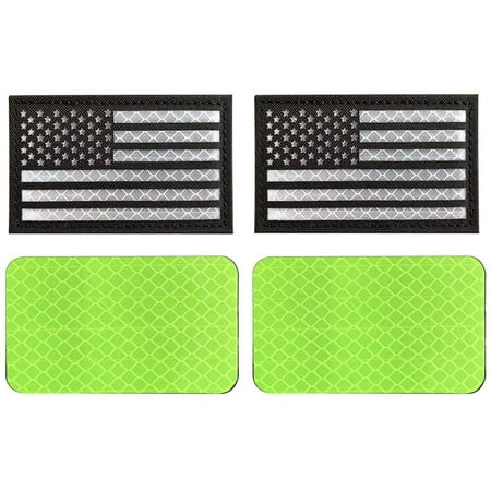 4 Pack Extra Reflective Patch, Tactical Reflective Patch with Hook Loop ...