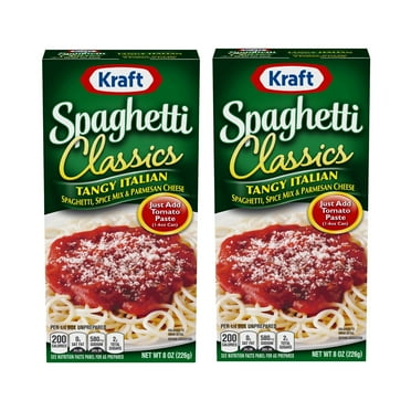 Kraft Spaghetti Classics Tangy Italian Meal Kit, Spices, Parmesan, 8 oz ...