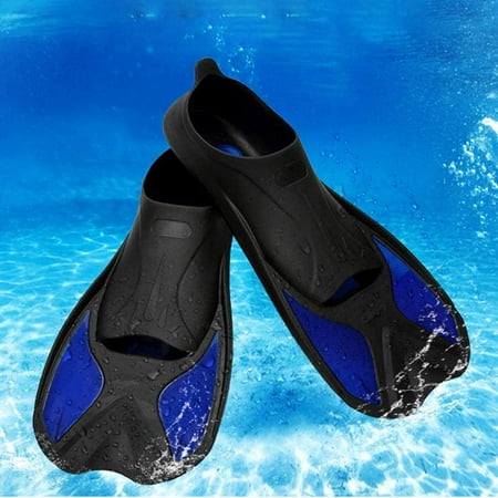 Swimming Fins Short Full Foot Pocket Diving Flippers Open Heel ...