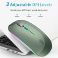 Uiosmuph Wireless Mouse LED Rechargeable Silent Computer Mouse with USB ...