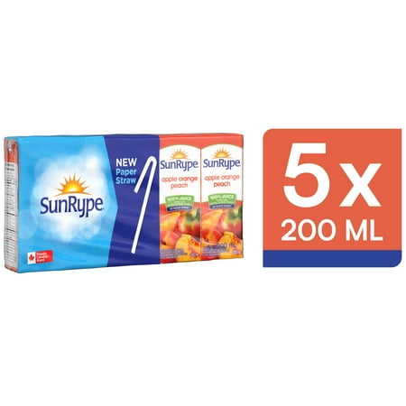 Visit Walmart.ca for Sun-Rype Apple Orange Peach 100% Juice - 5x200ml ...