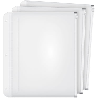 Cambridge Zipper 3-Ring Binder with Notepad, Calculator, 200 Sheets, 8 ...