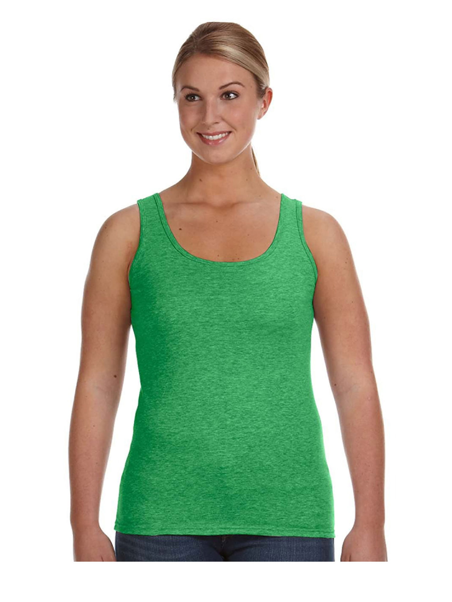 Anvil Women's Lightweight Bound Rib Trim Neck Tank, Style 882L ...