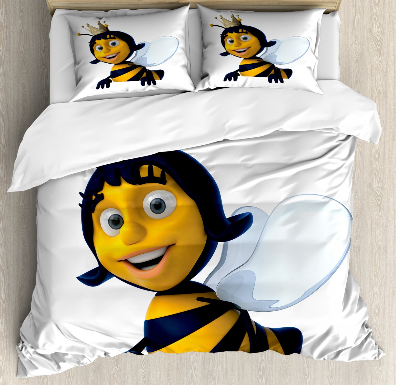 Queen Bee King Size Duvet Cover Set, Digitally Constructed 3D Queen Bee ...