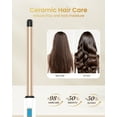 Hoson 3/4 Inch Extra Long Barrel Curling Wand, Ceramic Tourmaline Curling Wand Professional Dual ...