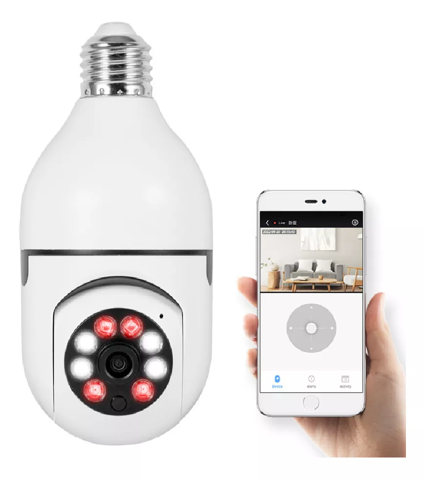 Cámara De Seguridad Wifi Foco 360° Visión Nocturna Alarma | Walmart en ...