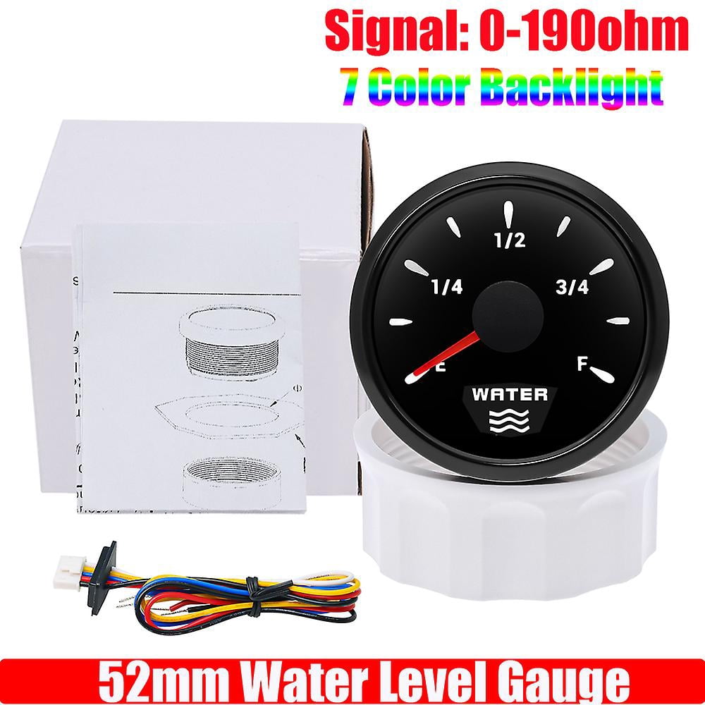 0-190 Ohm Water Level Sensor 52mm Water Level Gauge With 7 Color ...