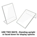 Vertical Slanted, L-Shape Acrylic Sign Holder (3"W x 4"H) - Walmart.com