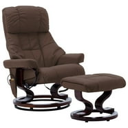 Scandinavian / European-styled recliner and ottoman, Khaki - Walmart.com