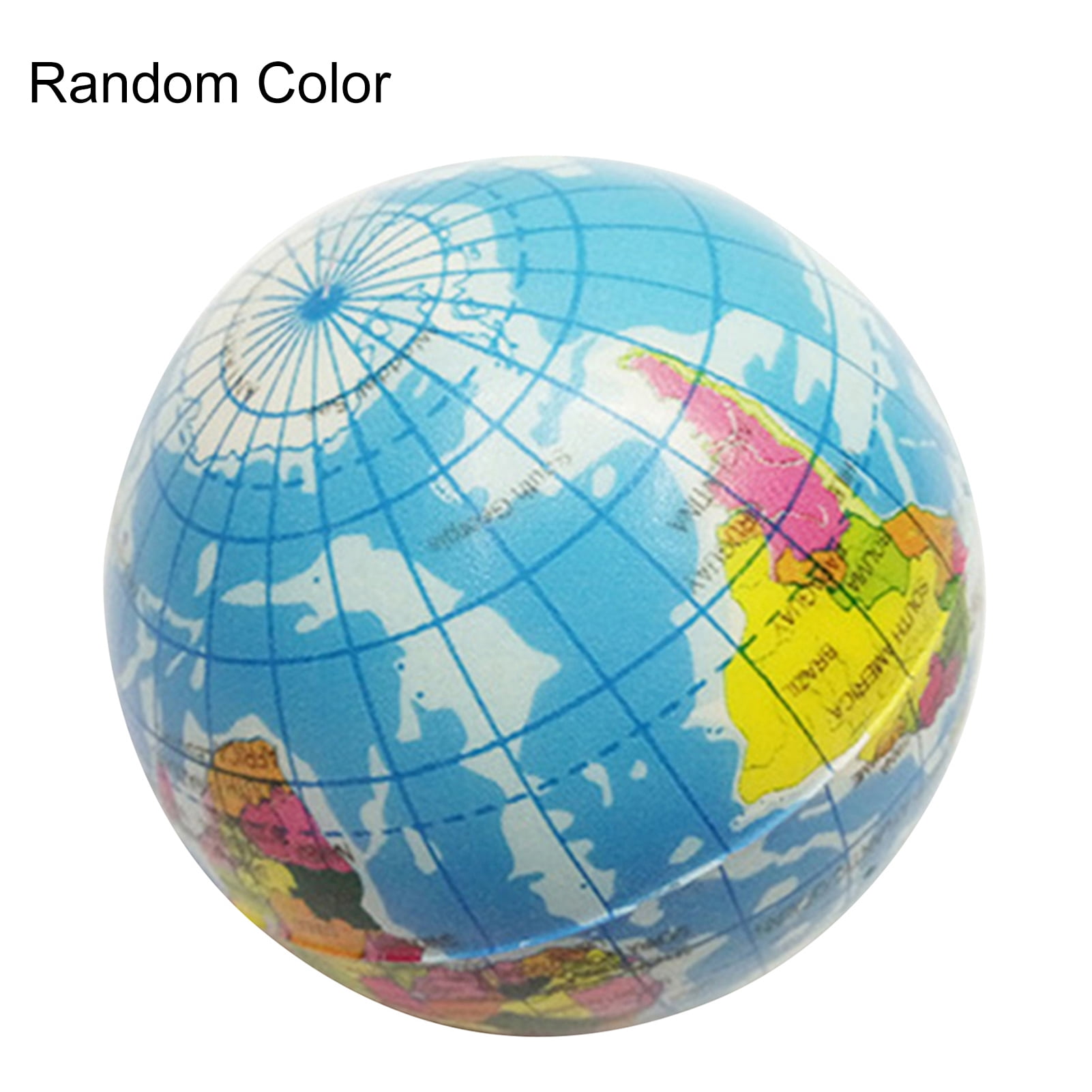 Bluethy Bouncy Ball Globe Shape Odorless Polyurethane Stress Relief ...