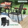 Sophia & William 5 Pieces Patio Outdoor Dining Set Metal Stackable ...