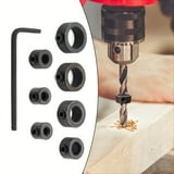 LLDI Drill Depth Stop Bit Collar Set with Wrench Positioner Limit Ring ...