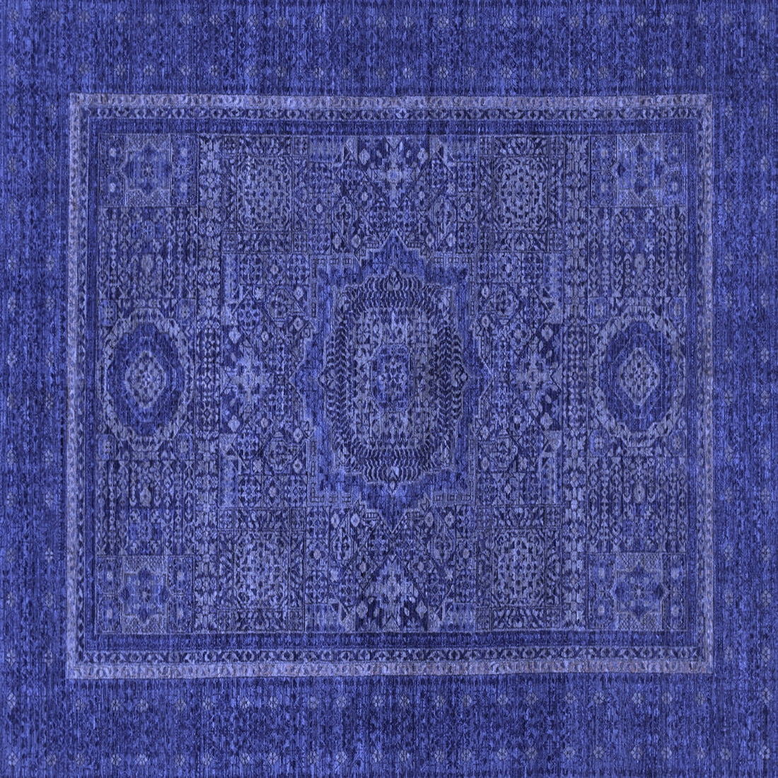 Ahgly Company Indoor Square Abstract Blue Modern Area Rugs, 5' Square ...