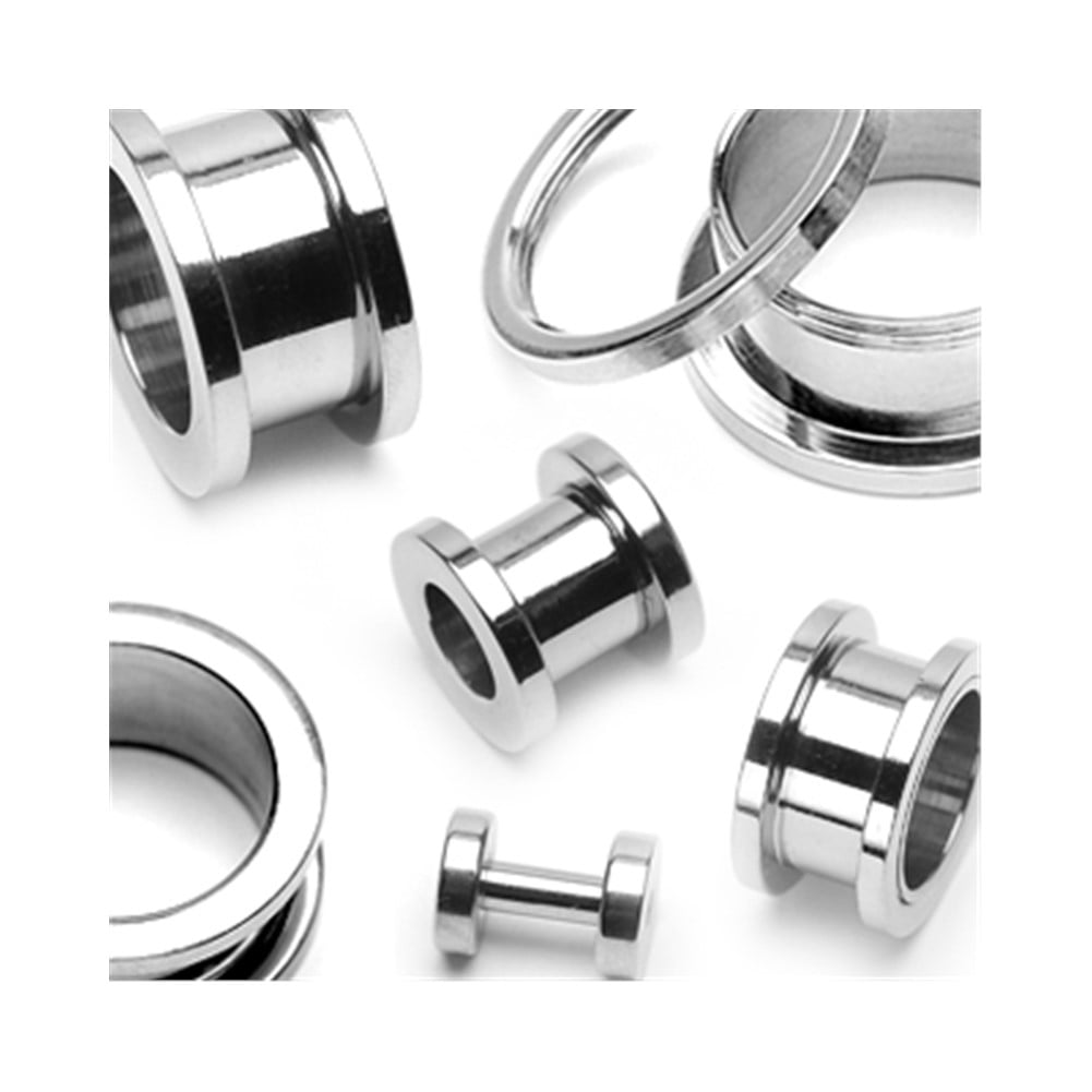 Pair Of Large Gauge Tunnels With Threaded Back Gauge Thickness 5 8 pair-of-large-gauge-tunnels-with-threaded-back-gauge-thickness-5-8