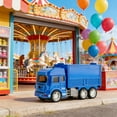 Blue Inertia-Powered Mini Vendor Truck Toy With Lift-Up Counter And ...