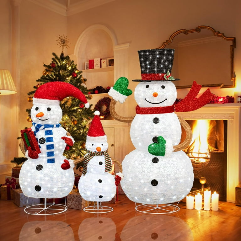 Indoor Lighted Snowman Decoration Light Up Snowman Decoration,