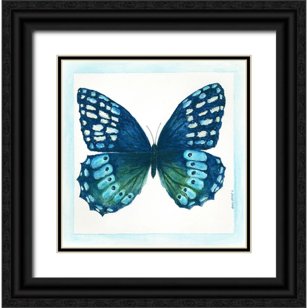 Shamp, Cindy 26x26 Black Ornate Wood Framed with Double Matting Museum ...