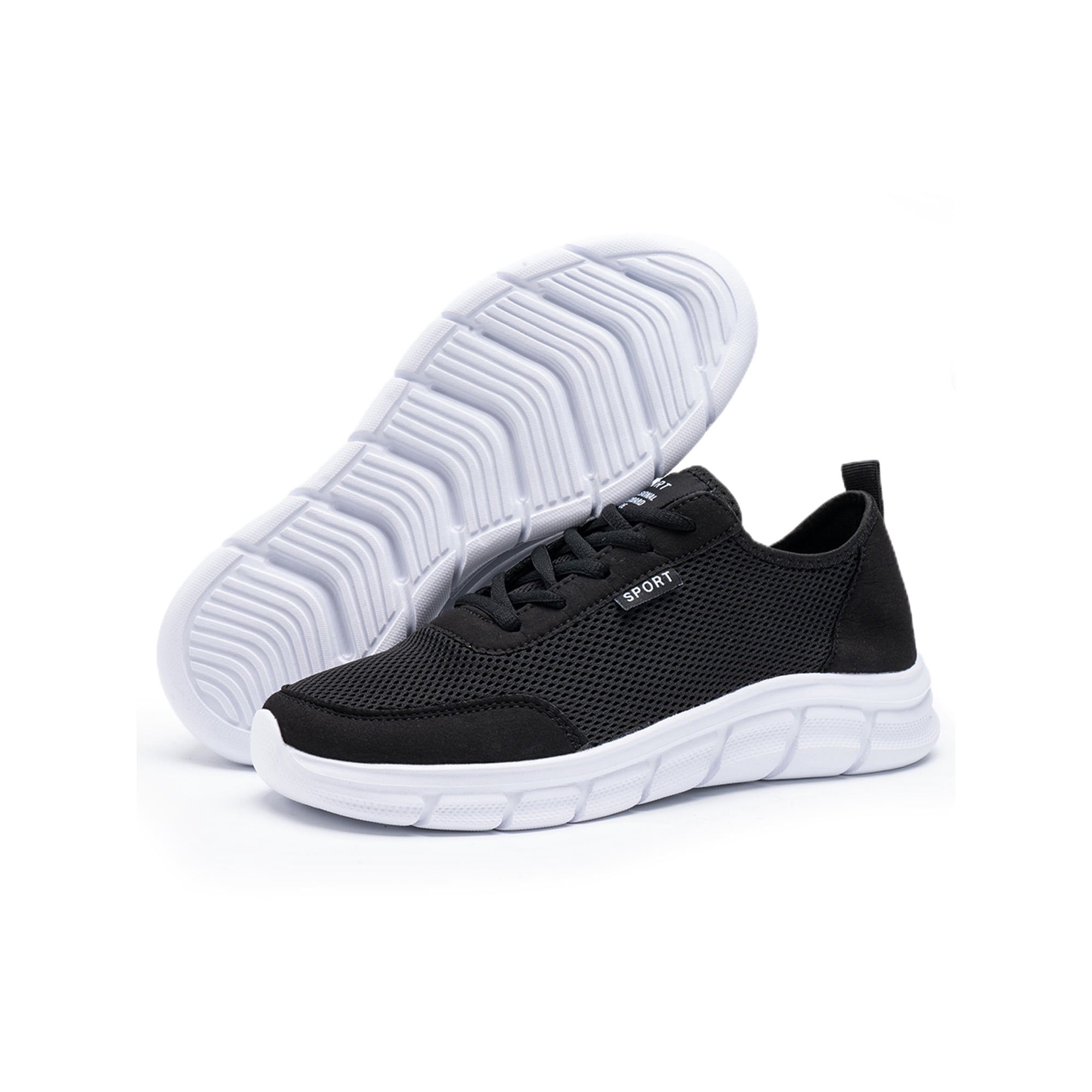 Click here for Luxur Males Trainers Closed Toe Sneakers Solid Col... prices