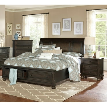 Roundhill Furniture Maderne 6-Piece Traditional Bed Set, King Size ...