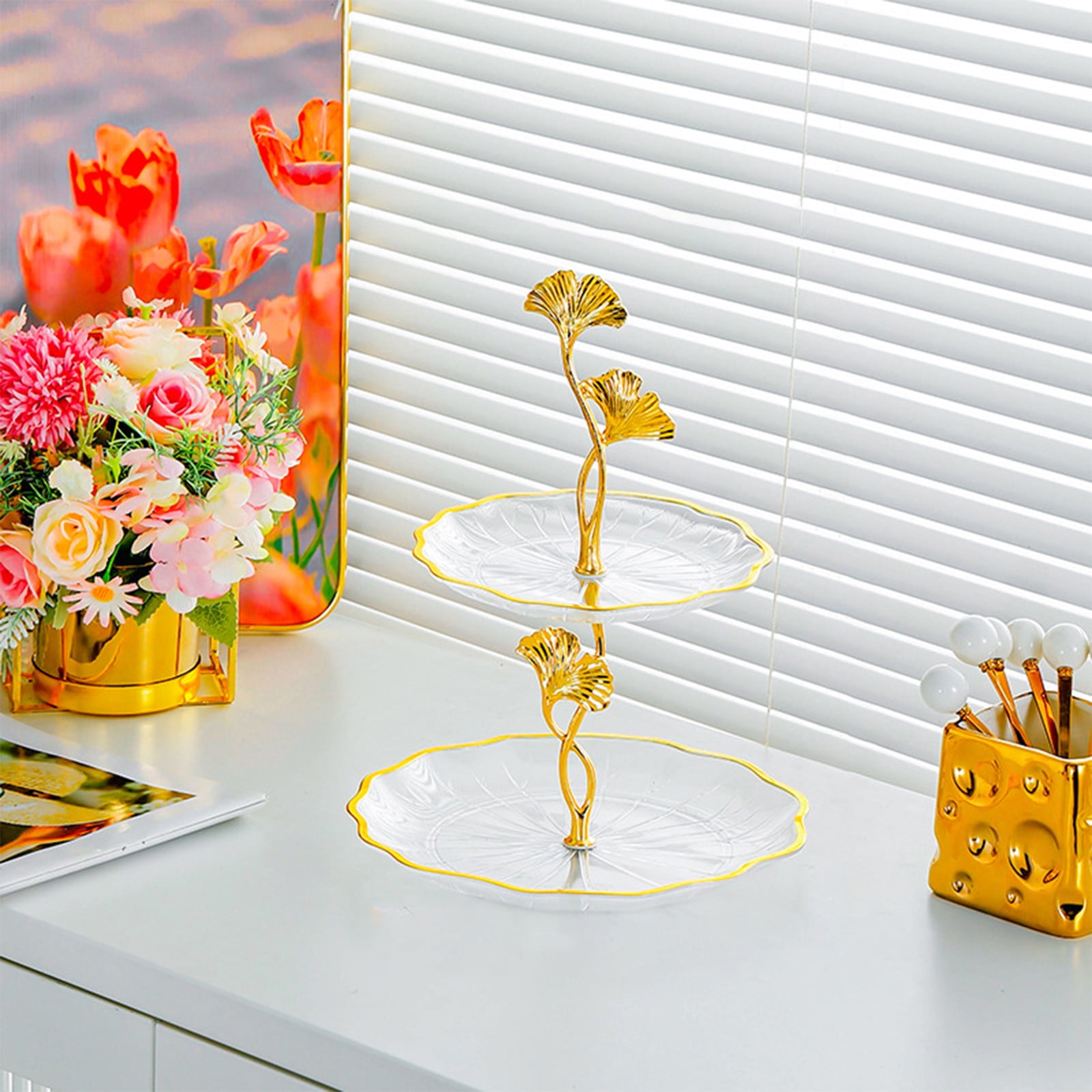 Multi-Layer Serving Tray | 29x20.5cm Snack Plates | 3-Tier Fruit ...