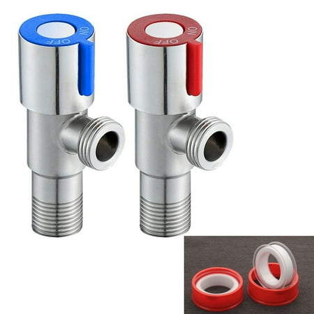 2 Pieces Stainless Steel Angle Valve, Triangular Valve, Faucet Angle ...
