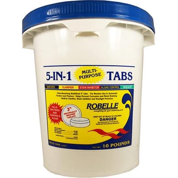 Robelle 5-In-1 Swimming Pool Multi-Purpose 3" Chlorinating Tabs ...